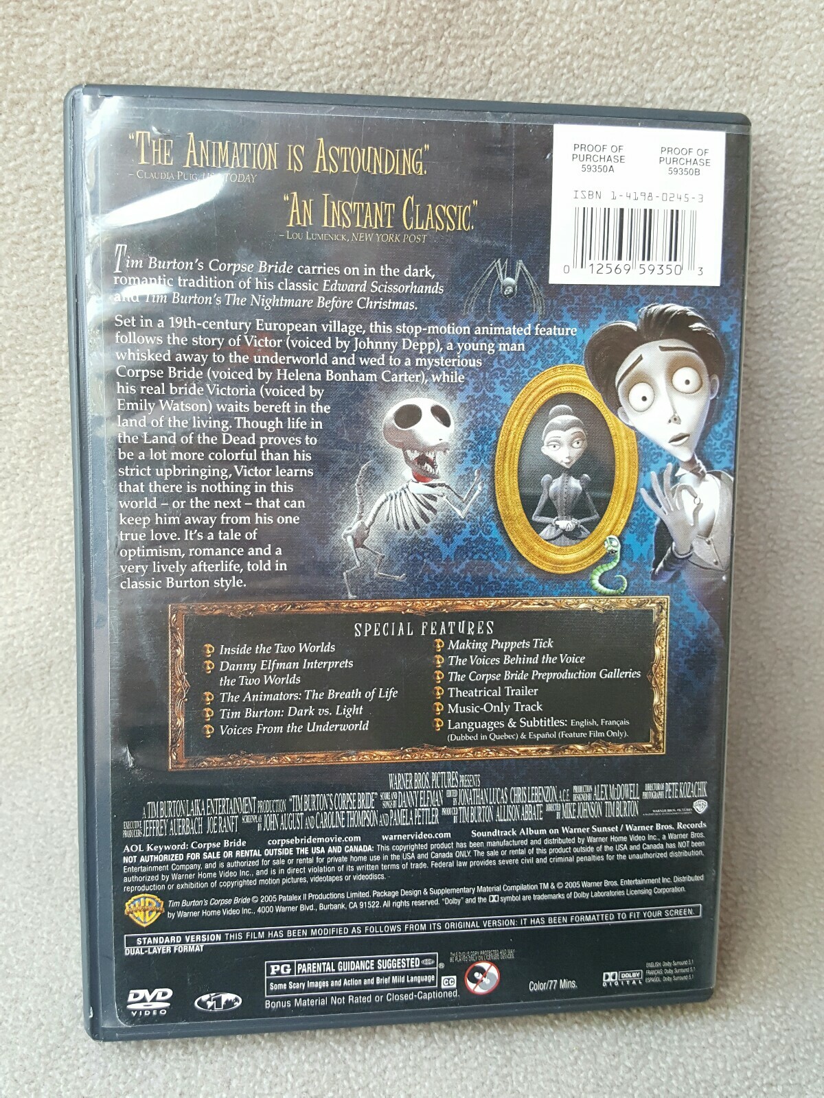Tim Burtons Corpse Bride (DVD, 2006, Full Screen) 12569593503 | eBay