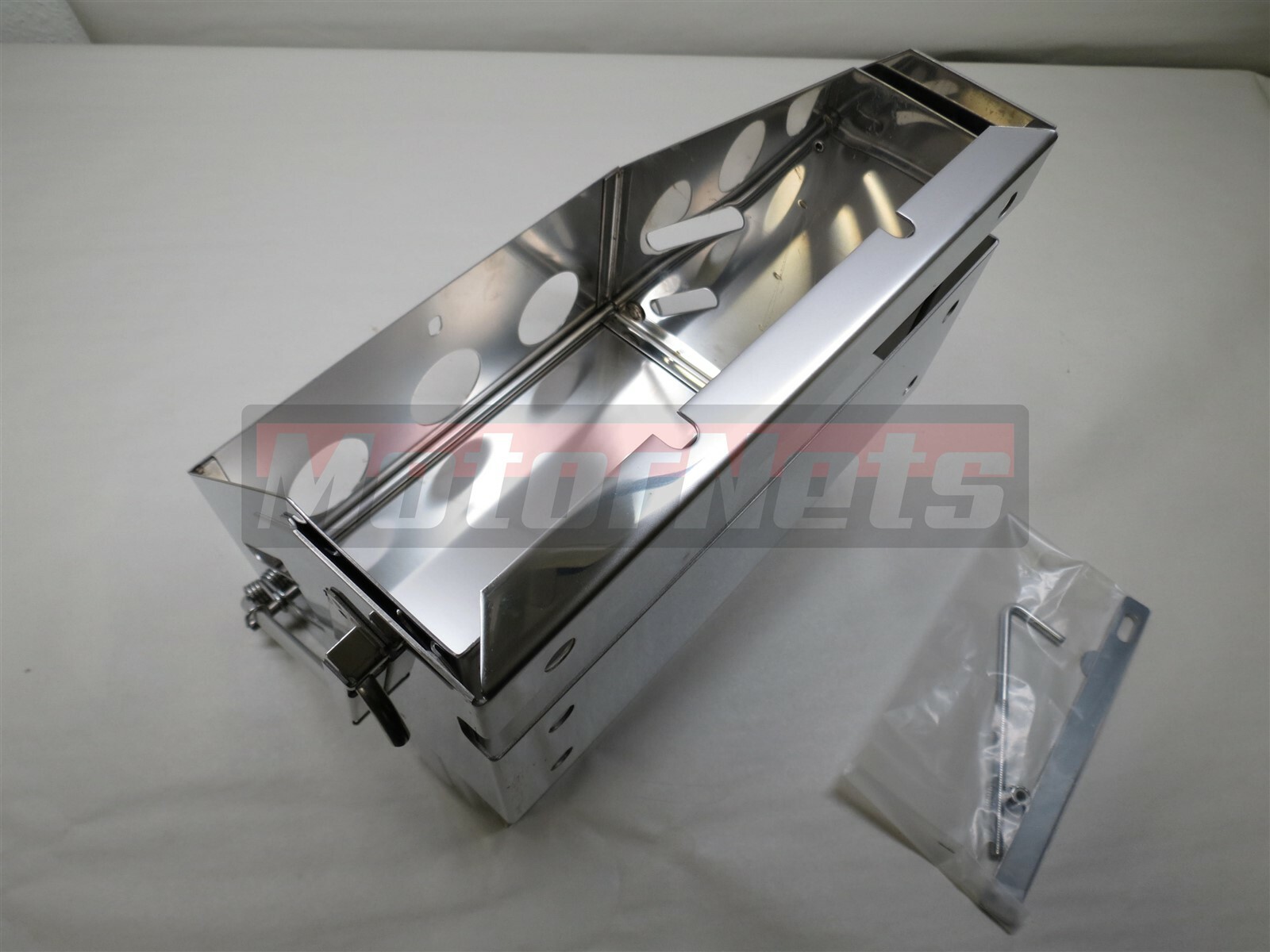 Polish STAINLESS drop-down Battery Box 10.5x7x8 Hot Street Rod Racing ...