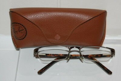 Ray-Ban Ladies Copper Brown Tort & Navy Blue Eye-Glass Frames RB 6066 ...