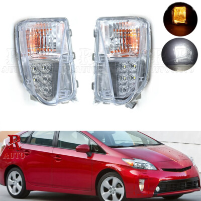 1 Pair Front DRL Daytime Lamp Day Light Foglamp For Toyota Prius ZVW30 ...