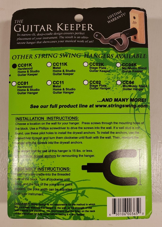 String Swing Guitar Hanger | Model CC01K | Brand New | eBay