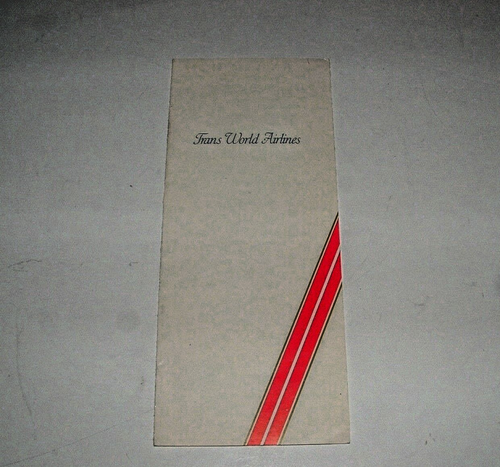 TWA Trans World Airlines Menu / Duty Free Shop Brochure, Vintage, pre ...