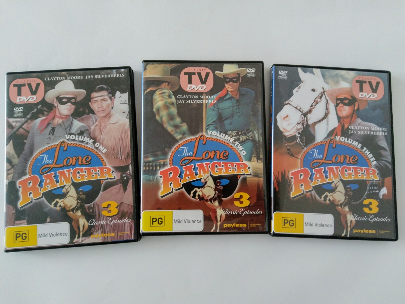 THE LONE RANGER Classic TV DVD Complete First 9 episodes 3 DVDs PG ALL ...
