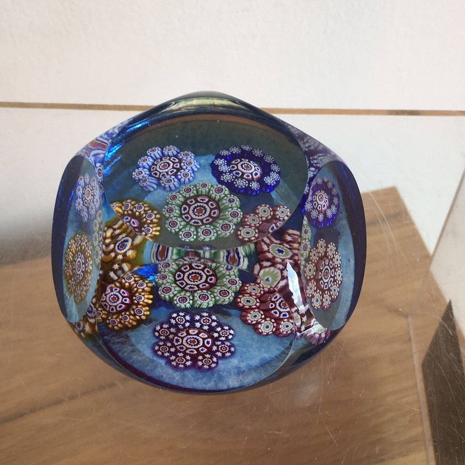 Vintage Scottish John Deacons Millefiori Clusters Faceted Glass ...