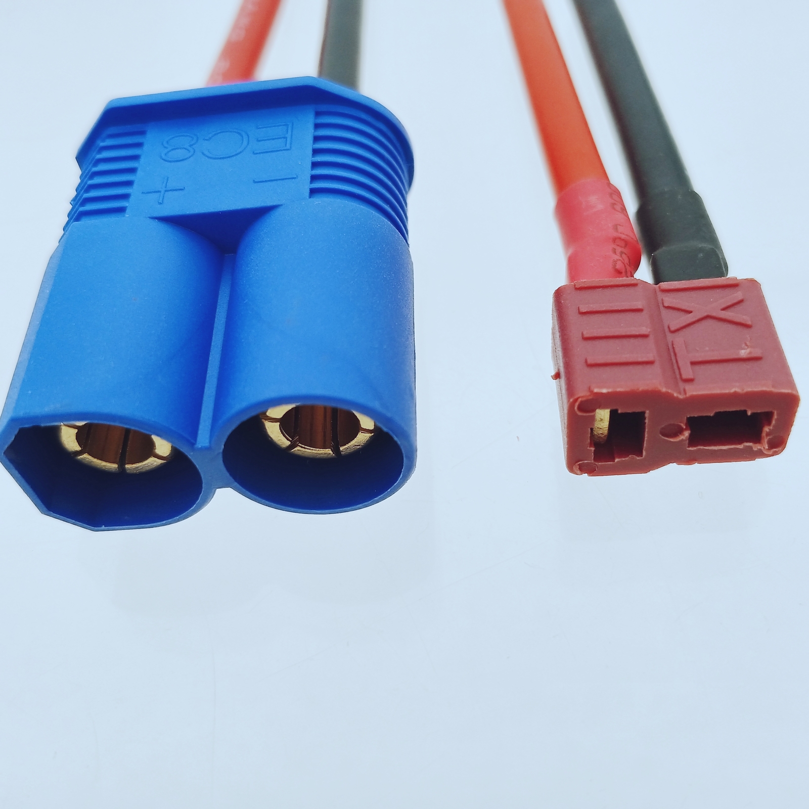 EC8/IC8 Male to Deans T-Plug Female cable 12AWG 5CM Charger Adapter RC ...