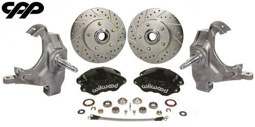 55 56 57 Chevy Belair Wilwood D52 12" Disc Brake Conversion Drop ...