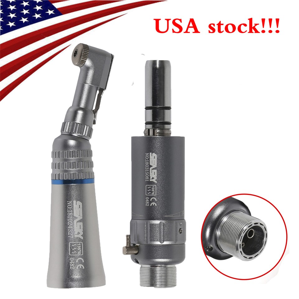Low Speed Handpiece Straight Contra Angle Air Motor 1:1 Attach Dental ...