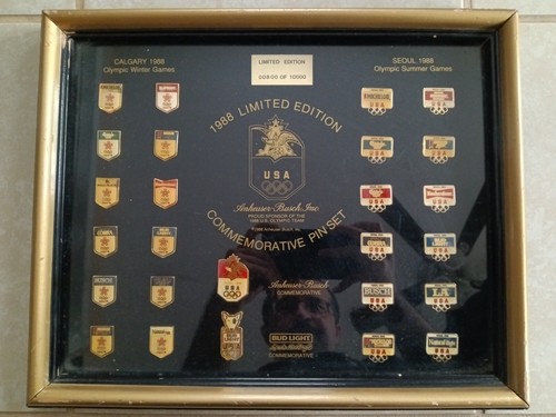 Vintage 1988 Anheuser Busch Olympic Winter Games & Summer Games Pin Set ...