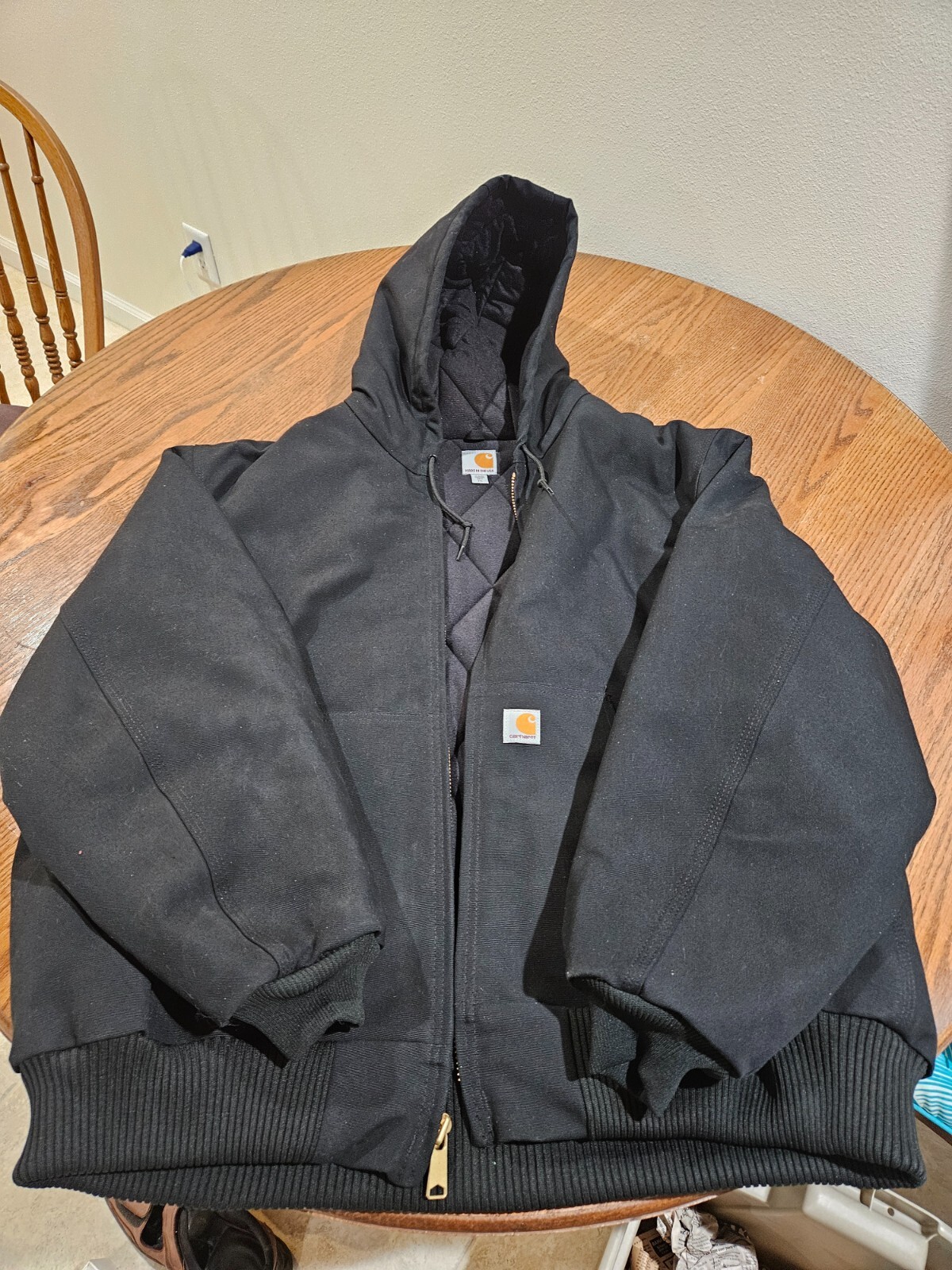 Carhartt J001-BLK Black Medium Men's Weathered Duck Detroit Jacket ...