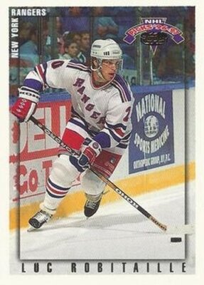 #87 Luc Robitaille - New York Rangers - 1996-97 Topps NHL Picks Hockey ...