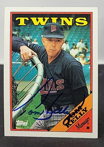 TOM KELLY Signed Autographed 1988 Topps Baseball Card #194 Minnesota ...