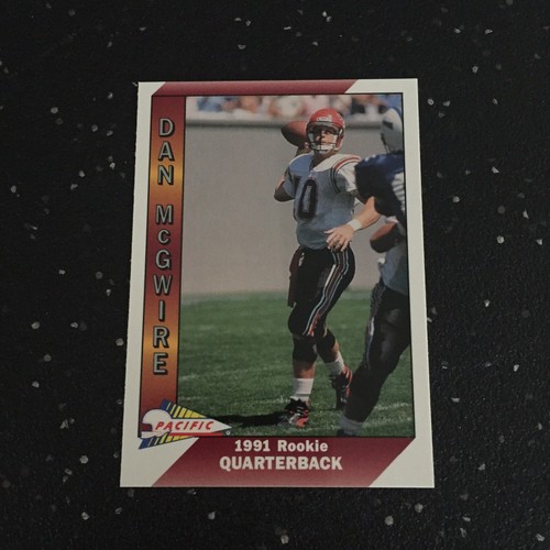 Dan McGwire Rookie 1991 Pacific Football #544 NFL Seattle Seahawks ...