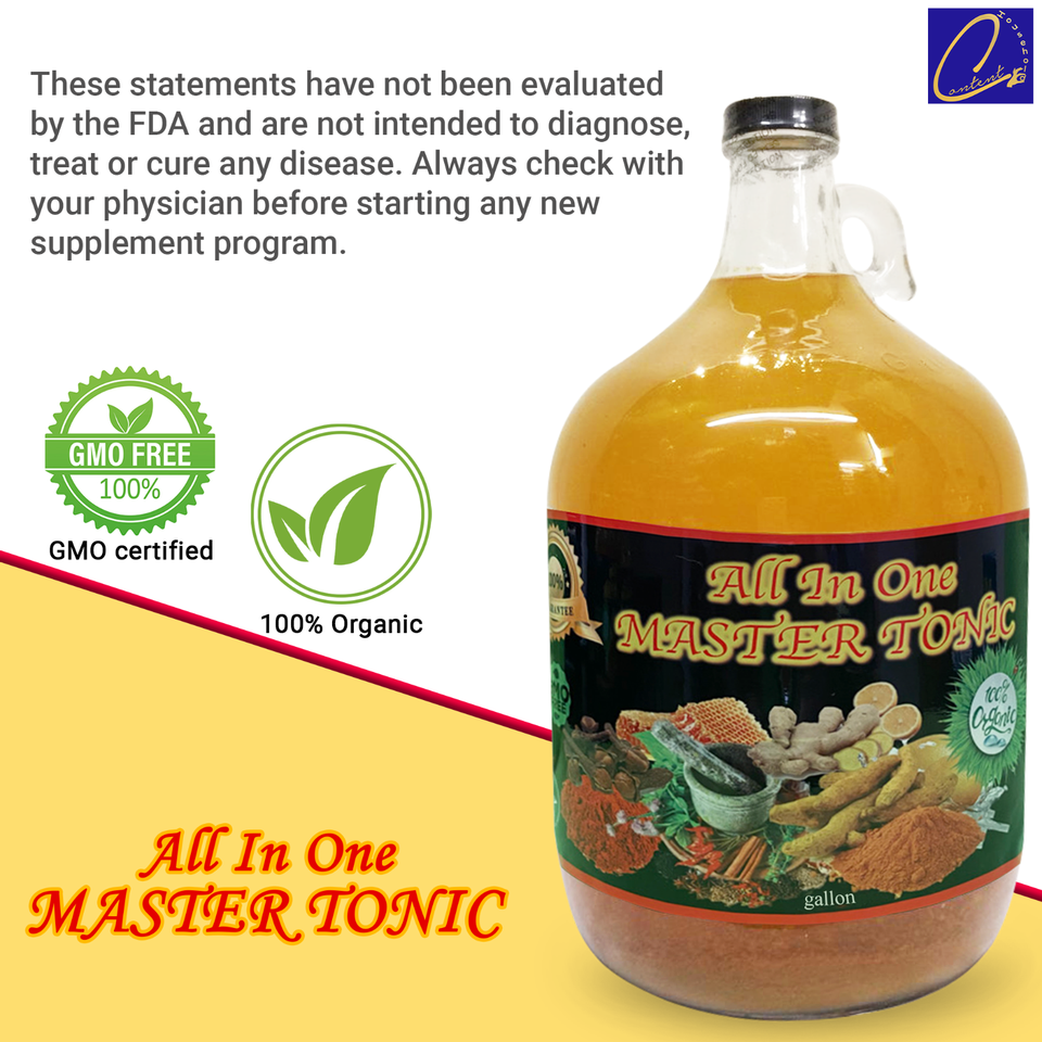 All in One Master Tonic Fire Cider Apple Cider V Ginger Turmeric Honey ...