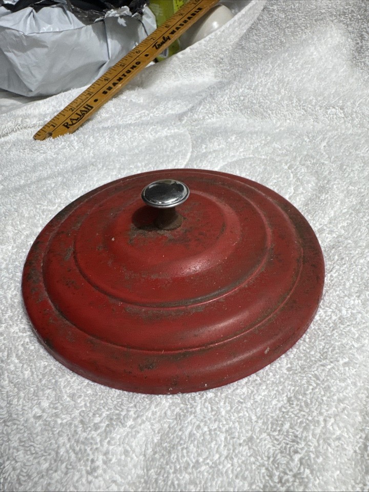 Original Stamped Red Vintage Metal Lance Jar Lid 6 3/4” Lid Only | eBay