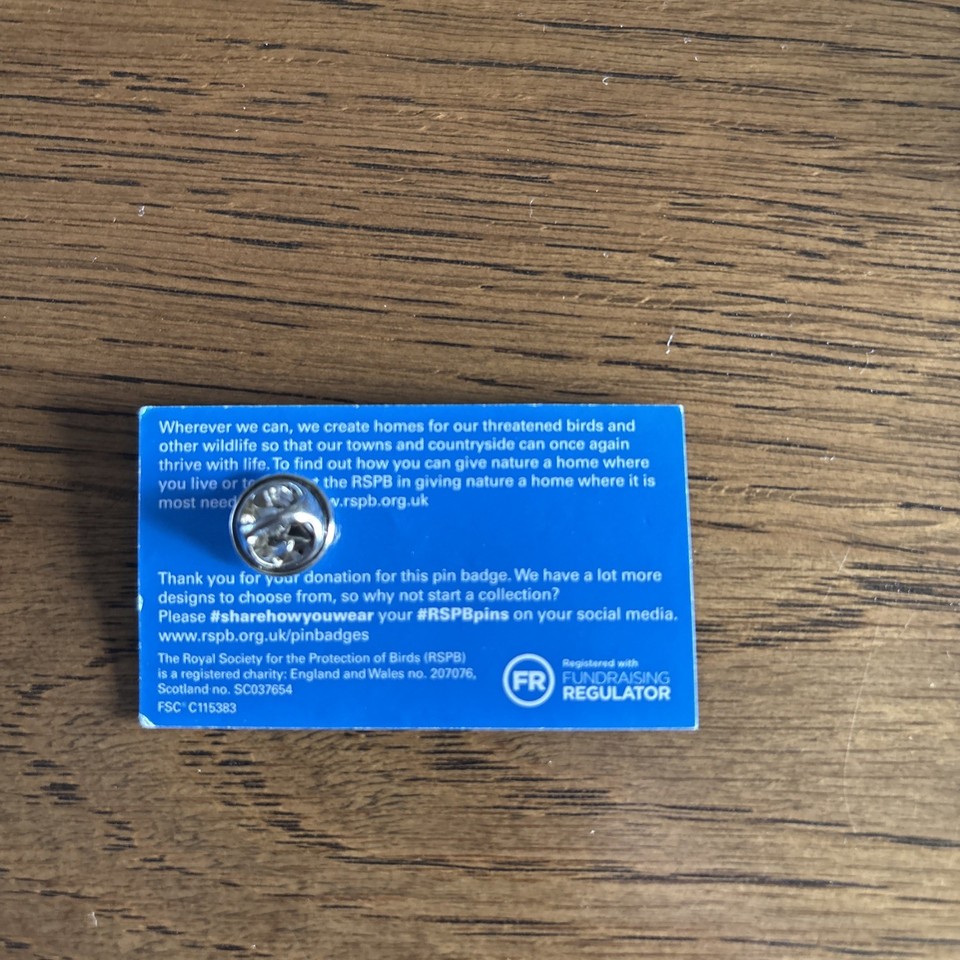 RSPB GNAH GARDEN SPIDER PIN BADGE | eBay UK