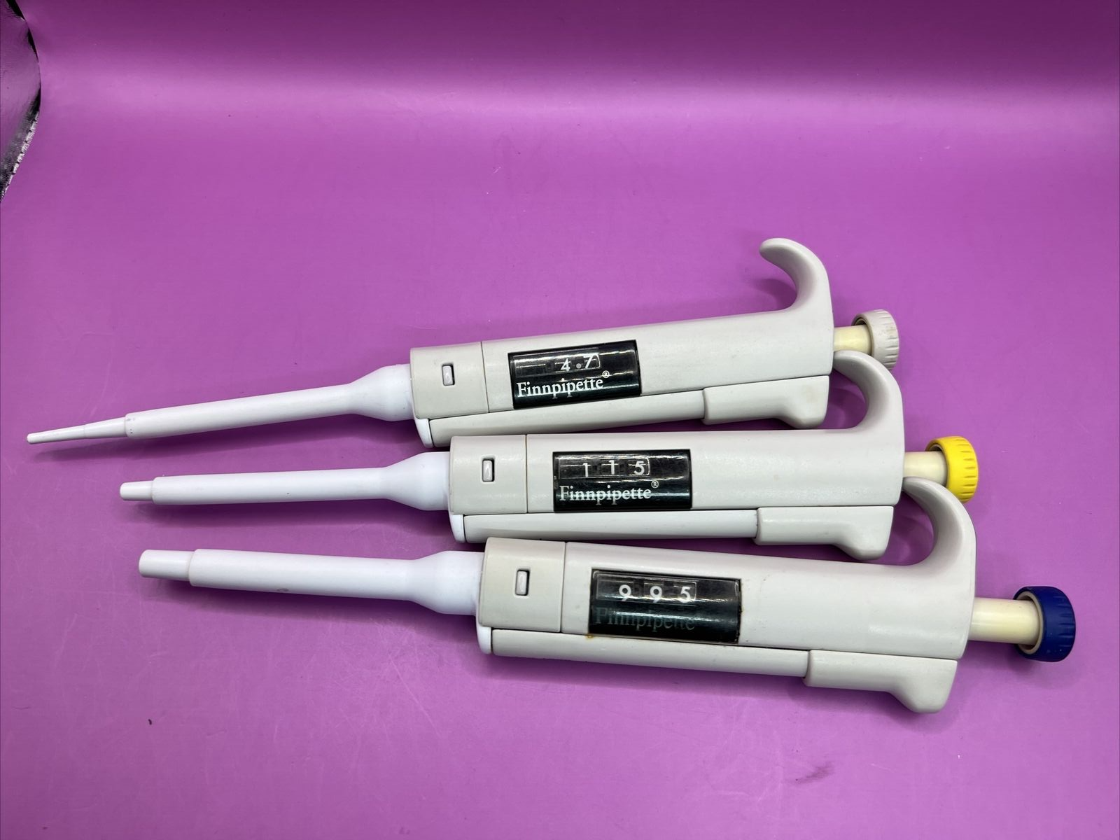 Lot of 3 Thermo Labsystem 4500 Finnpipette Pipettes 10, 200, 1000 ul | eBay