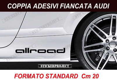 ADESIVI ALLROAD AUDI quattro FIANCATA STICKERS sline A3 A4 A5 A6 Q3 Q5 ...