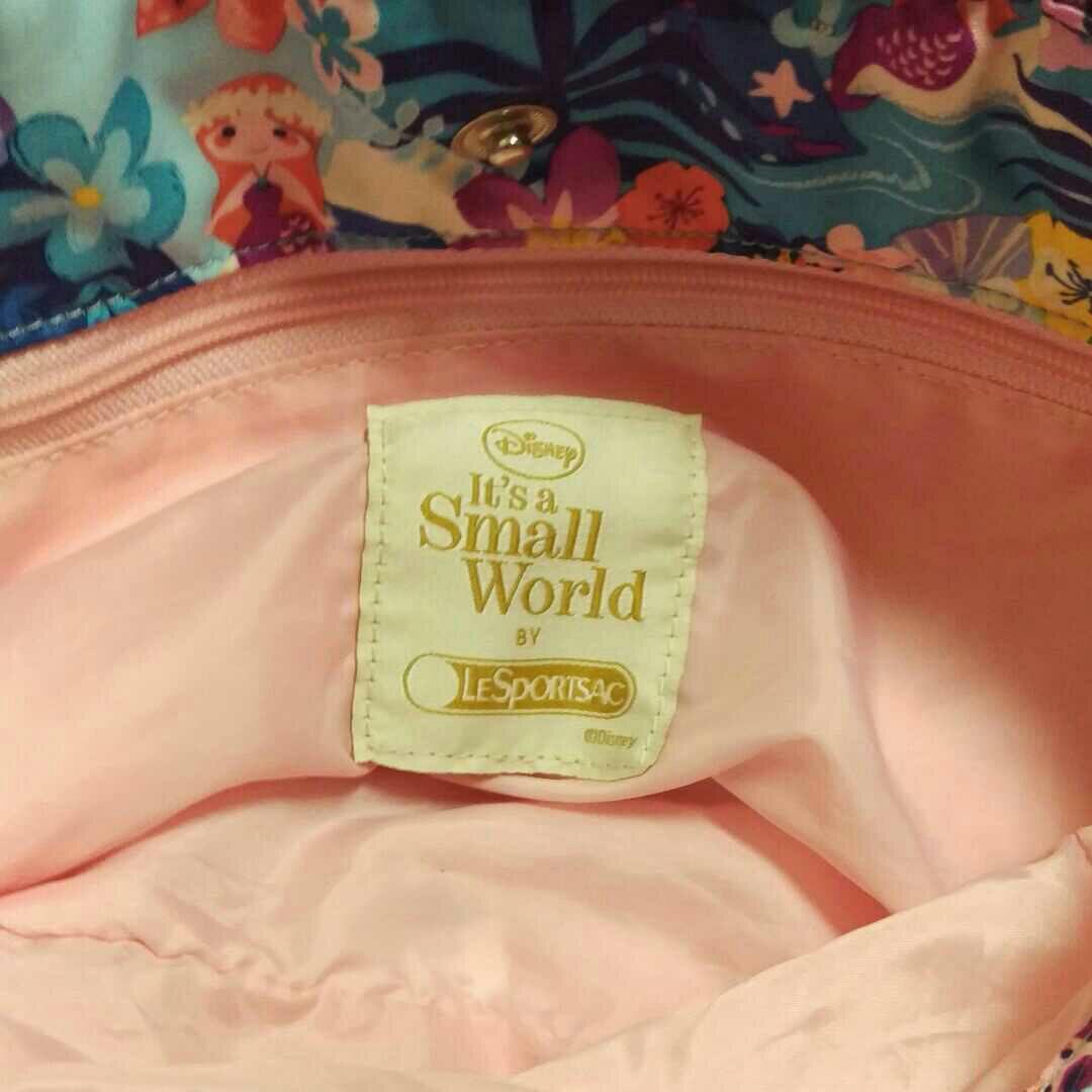 LeSportsac & Disney It's a Small World Molly Handbag & Pouch Blue With ...