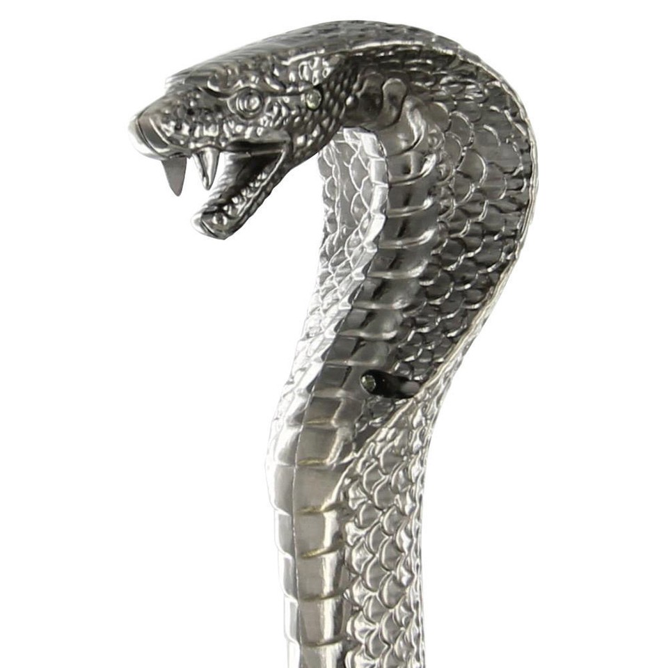 Walking Venomous Cobra Snake Head Cane Staff Mobility Stick Rubber Foot ...