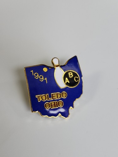 Toledo Ohio 1991 Lapel Pin ABC American Bowling Congress Map Shaped | eBay