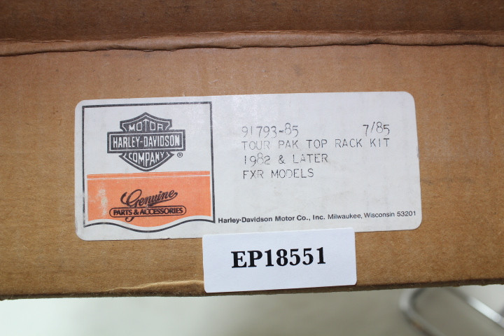 Harley FXR tour pak luggage rack 91793-85 FXRP FXRD FXRT FXRS FXRC NOS ...