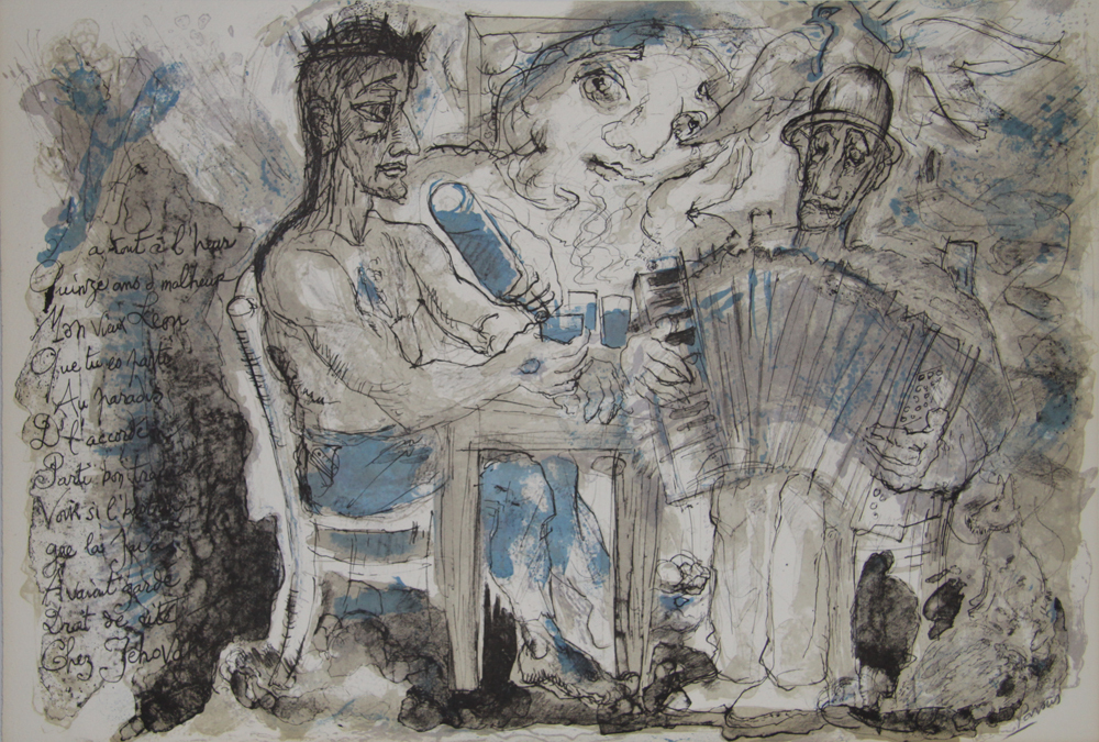 The Old Leon G.Brassens 2 - Stone Parsus - Lithography Original | eBay