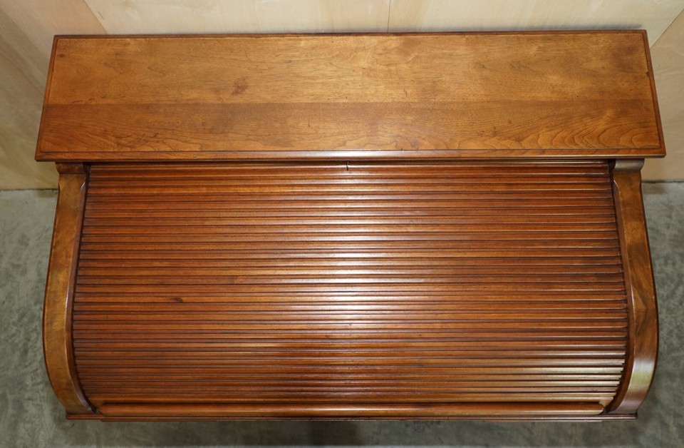 WITH CERTIFICATE ANTIQUE SHANNON FILE CO VICTORIAN WALNUT TAMBOUR DESK ...