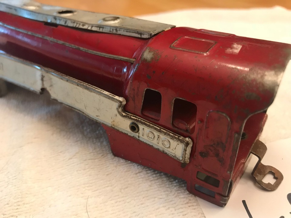 O Train Hafner Overland Flyer Red Metal 1010 Locomotive Engine SHELL ...