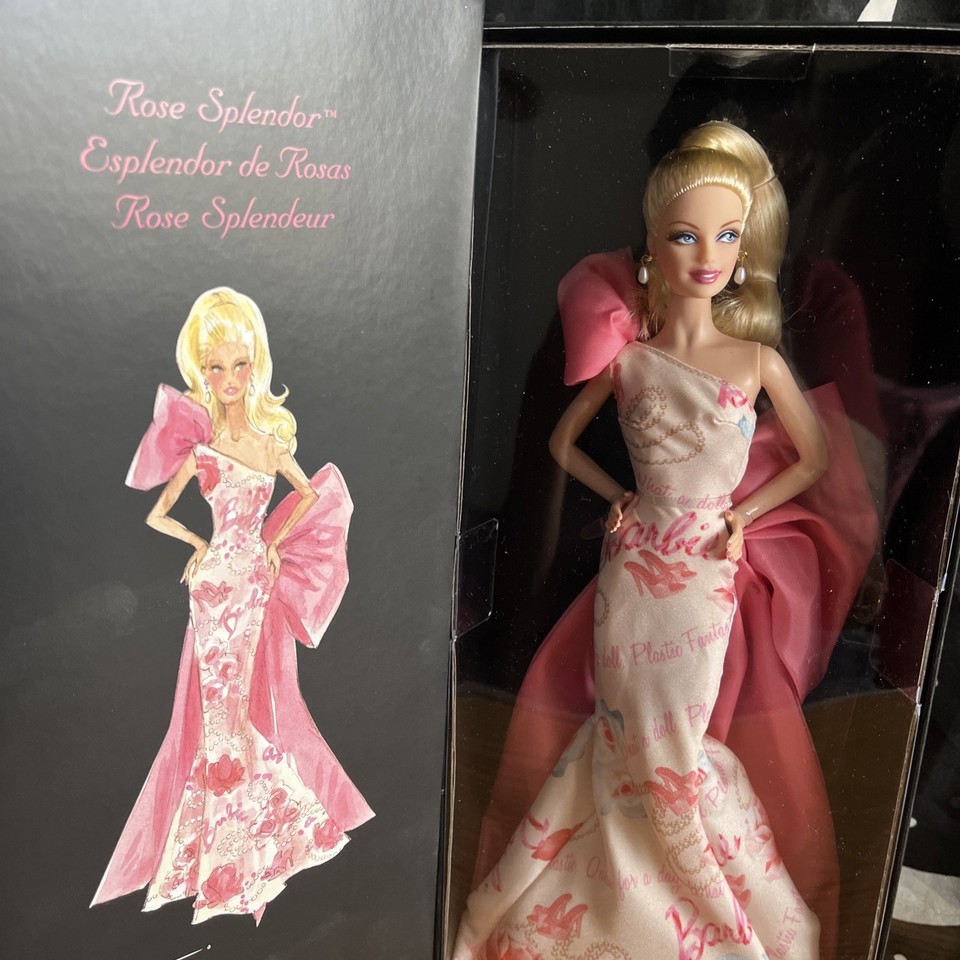 Mattel Avon Pink Label Rose Splendor Barbie Collector Fashion Doll 2010 ...