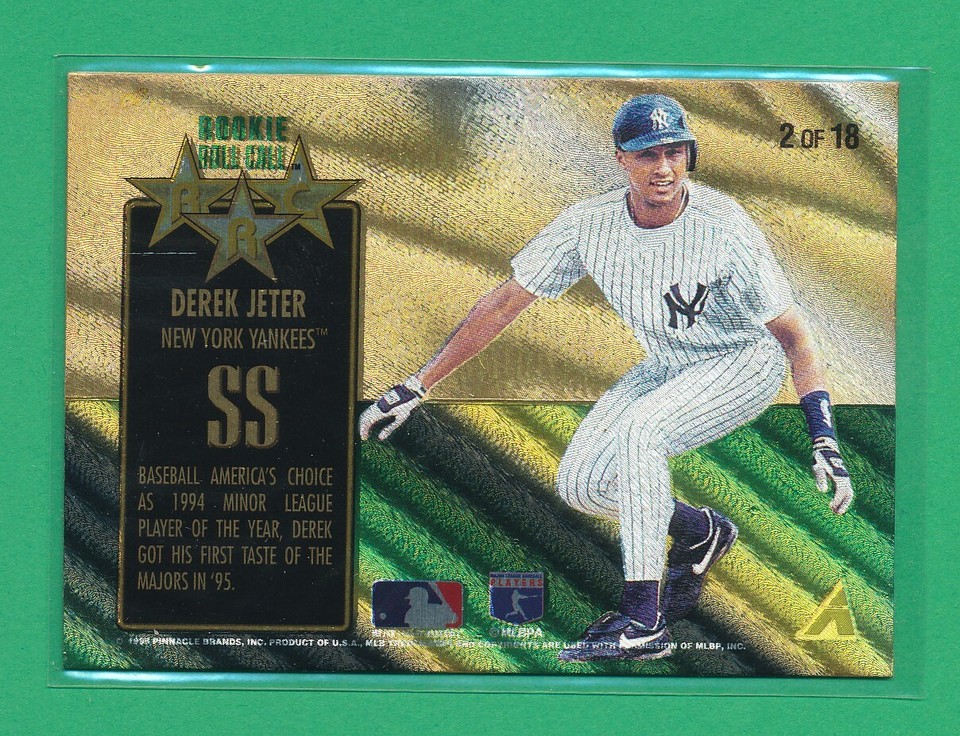 1995 ZENITH #2 DEREK JETER ROOKIE ROLL CALL SURFACE ABRASION VG-EX+ ...