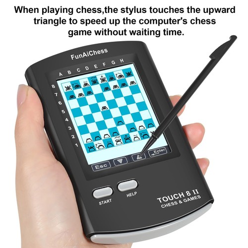 Handheld Electronic Chess Board 8 in 1 Touch Chess Computer Game Ai ...