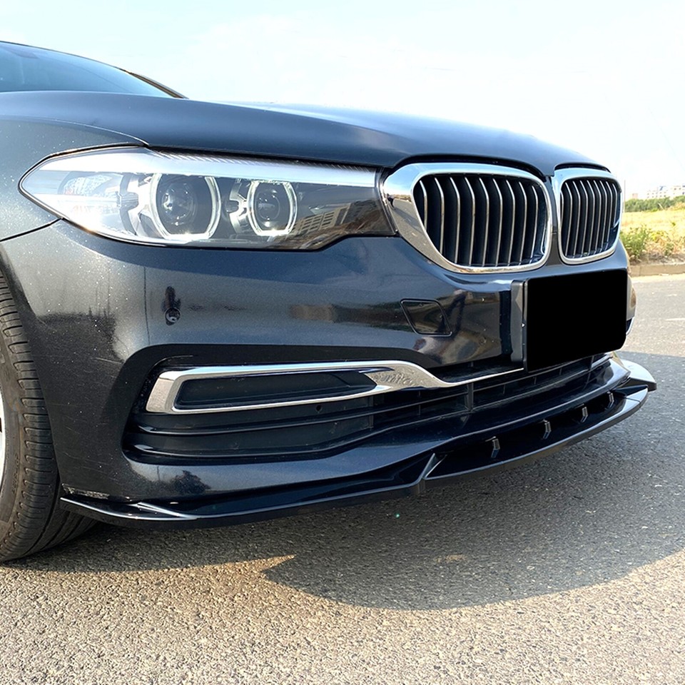 2017-2019 BMW G30 5 Series 525i 530i Glossy Black Front Bumper Spoiler ...