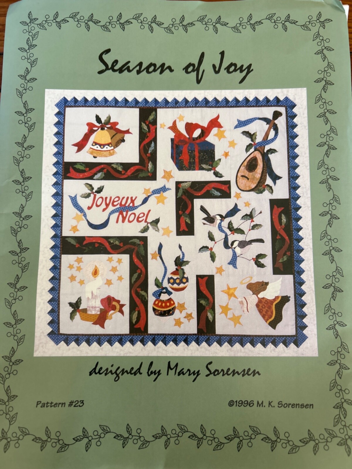 Season of Joy by Mary Sorenson appliqué quilt pattern | eBay