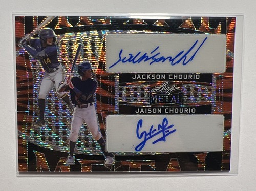 Jackson Chourio/Jaison Chourio 2023 Leaf Metal Rookie Auto/Autograph /4 ...