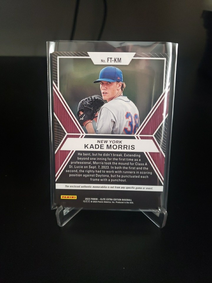 Kade Morris 2023 Elite Extra Edition Future Threasds Rookie Patch 4/7 ...