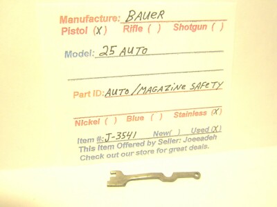 BAUER 25 ( AUTO SAFETY/ MAGAZINE SAFTEY) ( ITEM # J-3541) | eBay