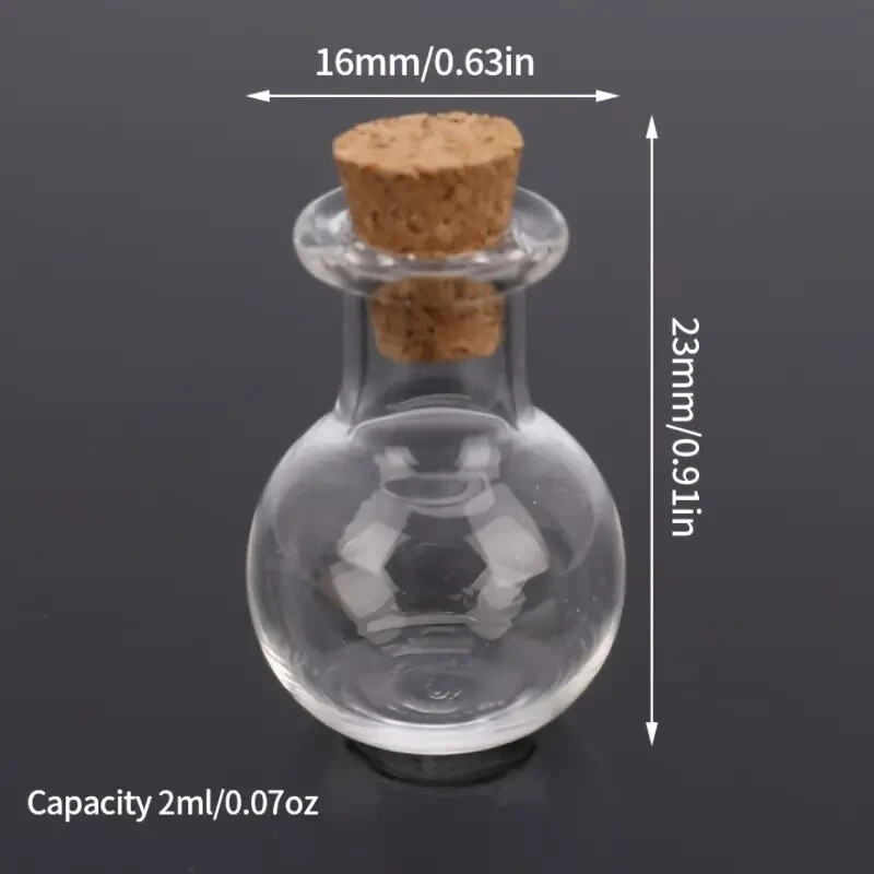 10pcs, Small Glass Bottles, Miniature Potion Bottle, Mini Cork Glass ...