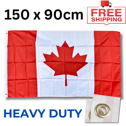 Large Canada Canadian Flag Outdoor Indoor Heavy Duty 150X90cm National ...