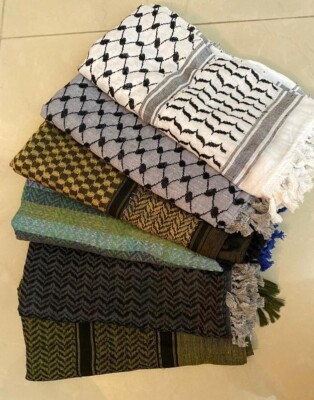 RARE Colors Original Herbawi Palestinian Keffiyeh Shemagh Arab Arafat ...