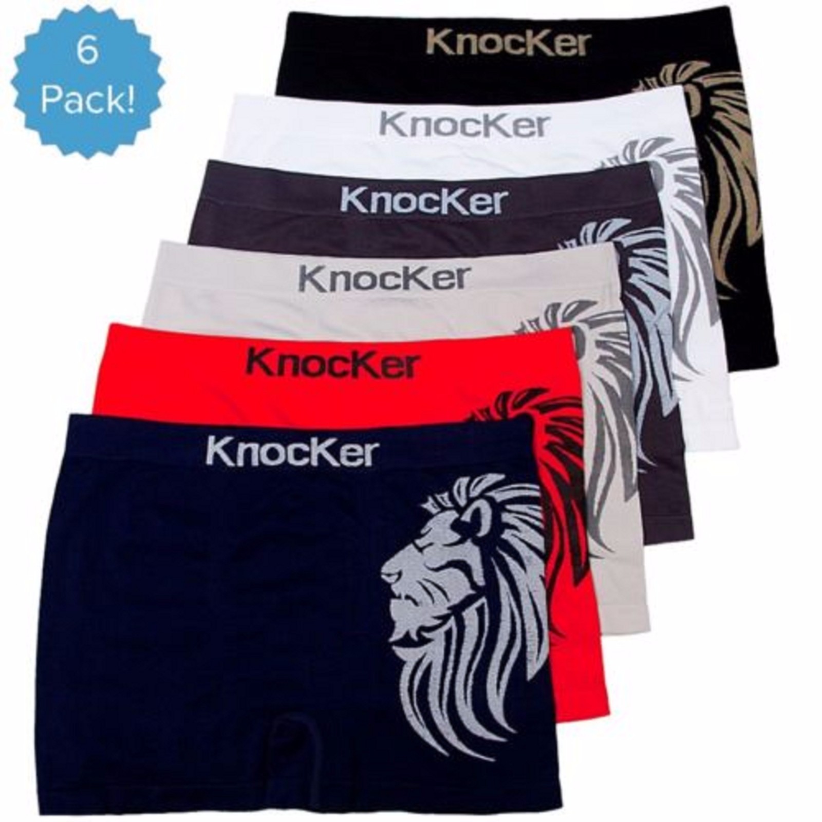 6 12 Mens Seamless #35 Boxer Briefs Shorts Knocker New Microfiber One ...