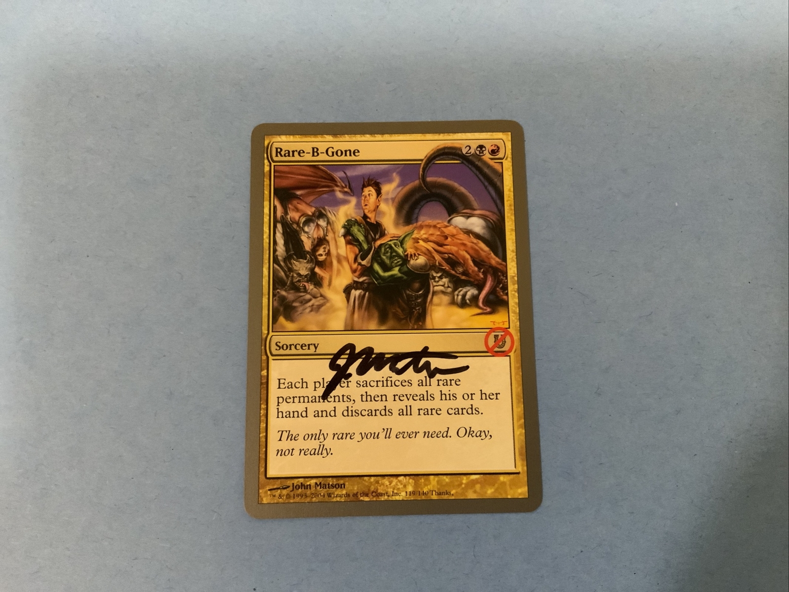 MTG Magic Rare-B-Gone Signed Artist Proof x1 Unhinged UNH John Matson ...