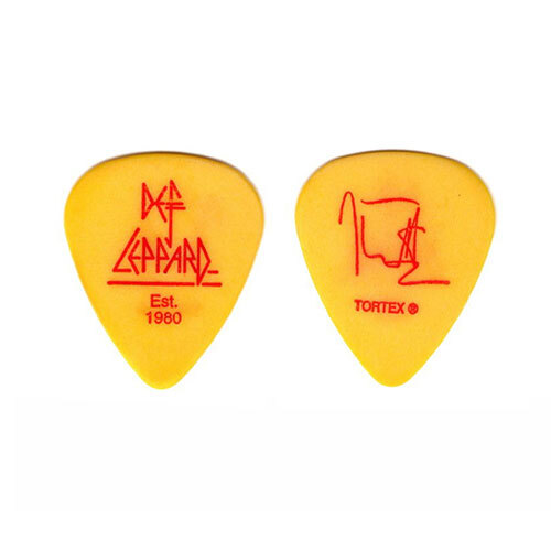 DEF LEPPARD "JOE ELLIOT SIGNATURE / EST. 1980 / LOGO" Yellow Guitar ...