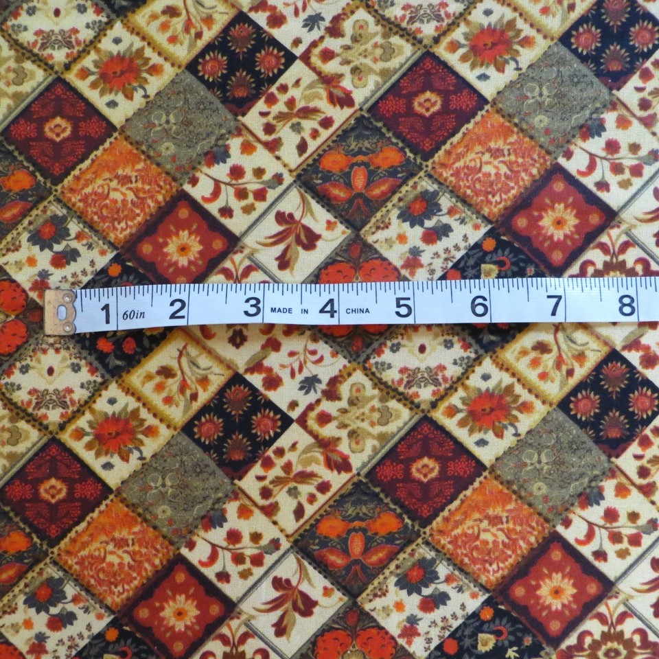 By The Yard, Fall Patchwork Floral, Cotton $3.99 Ships ANY Amount Of ...