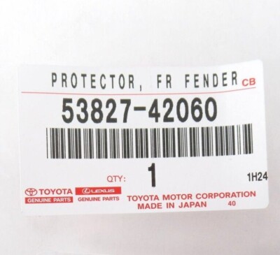 Genuine OEM Toyota 53827-0R050 Passenger RH Front Fender End Panel 2019 ...