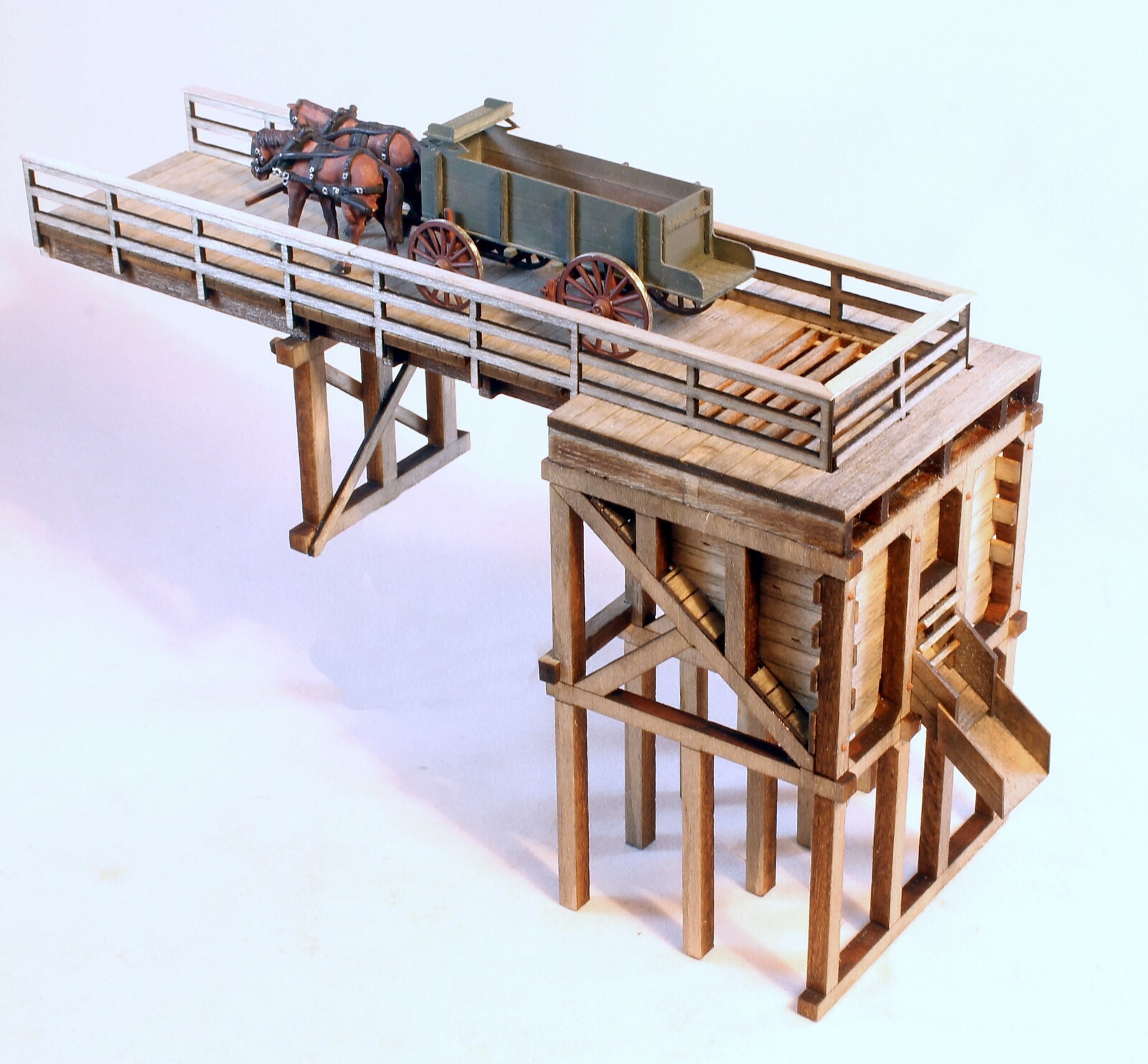 Berkshire Valley Models O/On3/On30, 1/48 Small Ore Bin - Truck Ramp kit ...