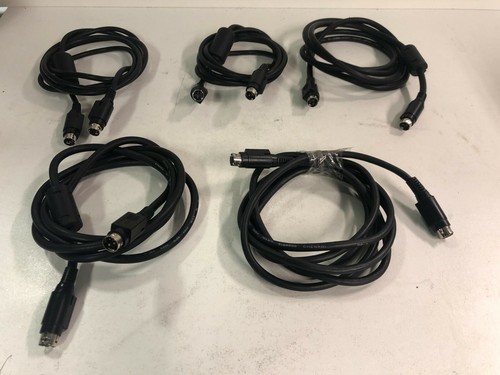 LOT 5X POS CABLE 24V HOSIDEN 3 PIN POWERED MALE / MALE AURES DIGIPOS ...