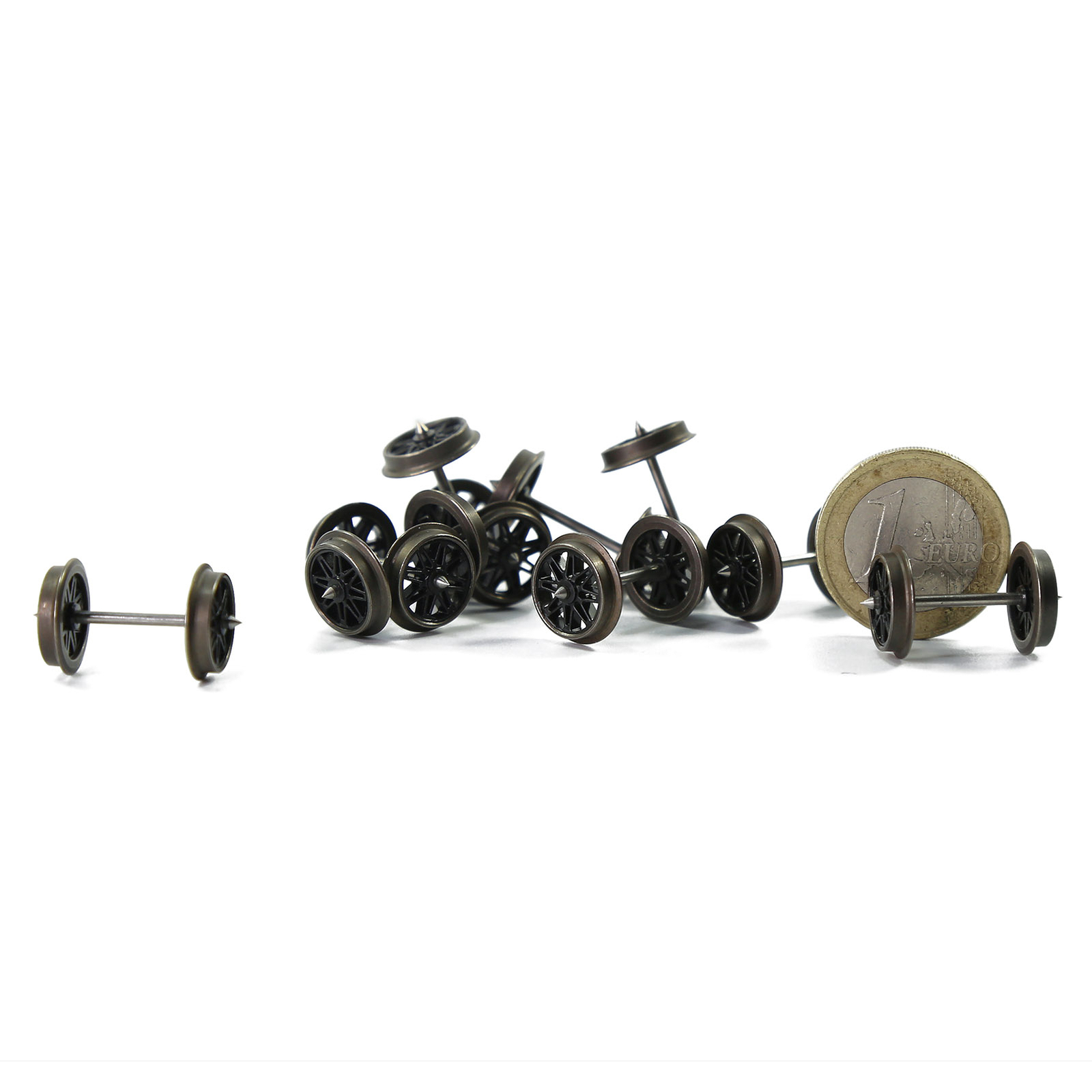 8pcs HO Scale 1:87 36" Metal Wheels Plastic Spoke Wheelsets | eBay ...