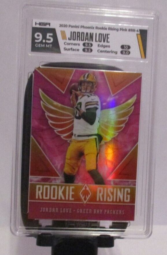 2020 Panini Phoenix Rookie Rising RR4 Jordan Love Pink HGA 9.5 ROOKIE ...