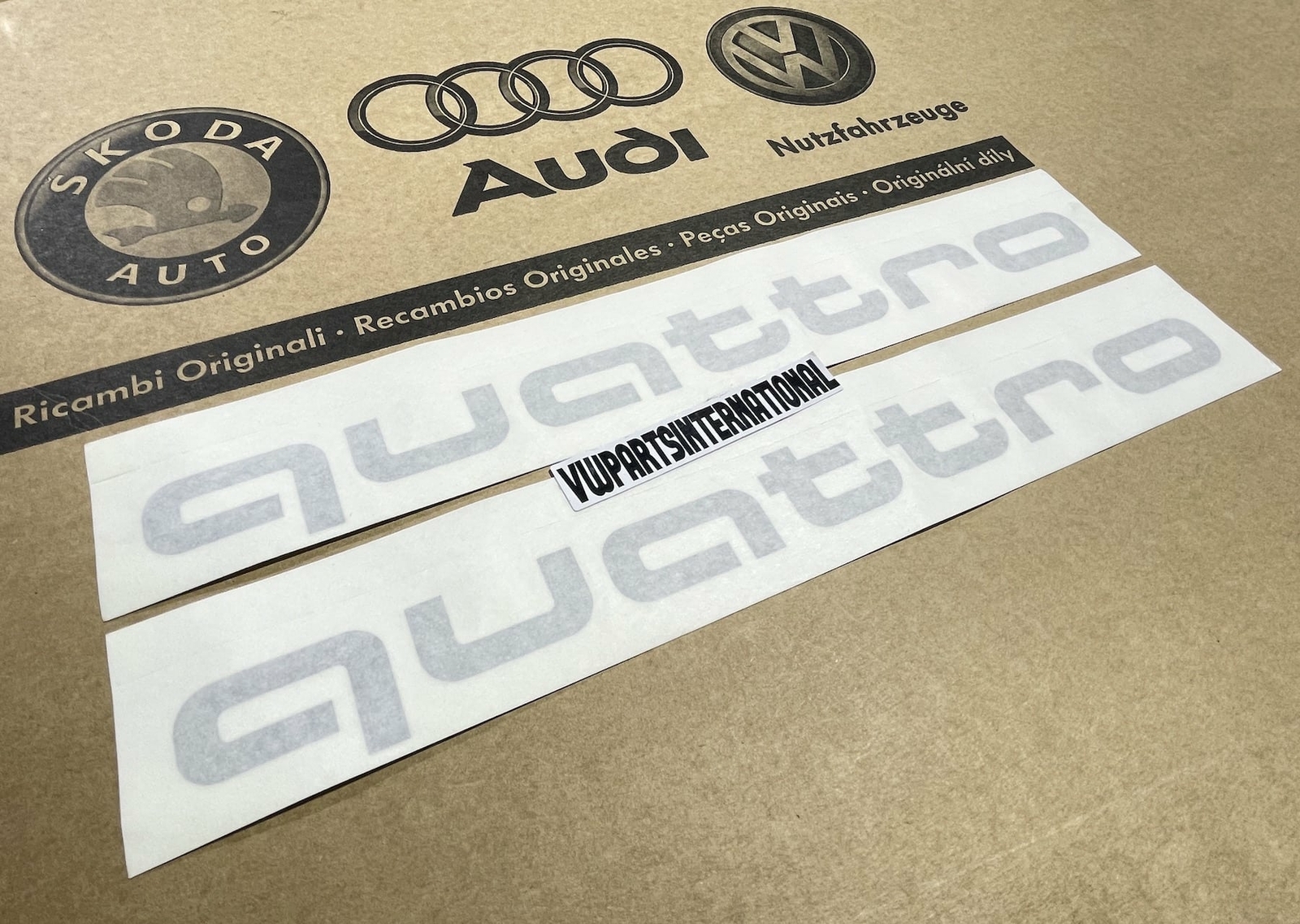 Audi RS3 RS4 RS5 RS6 TT R8 quattro Silver Decal Stickers Logos Genuine ...