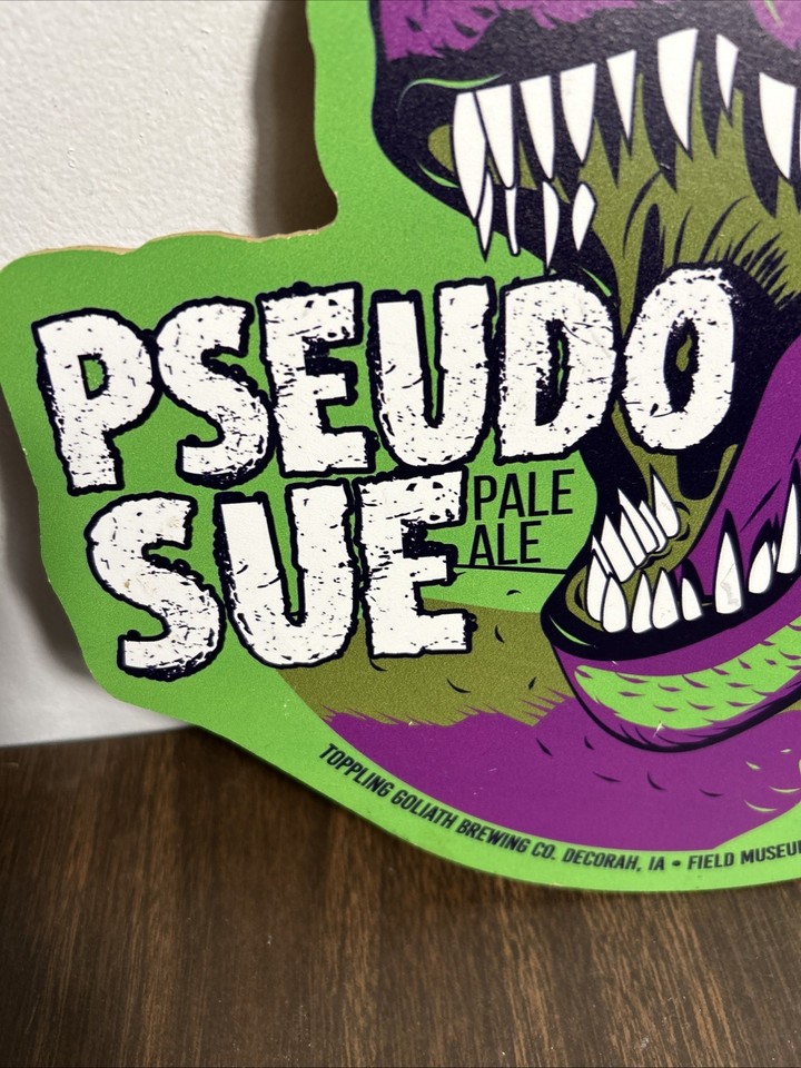 TOPPLING GOLIATH T-REX Wood BEER SIGN Dinosaur Pseudo Sue IOWA 12X11 | eBay